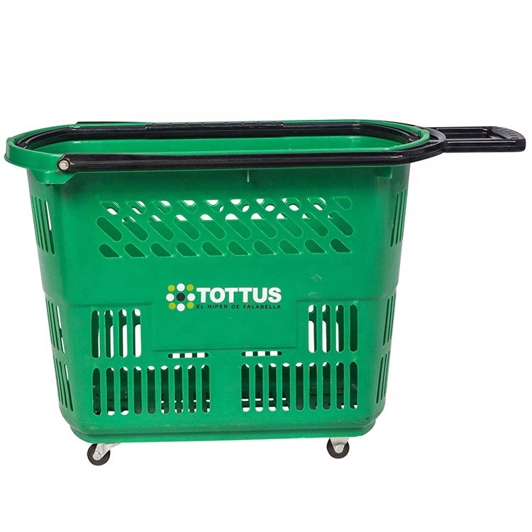 Large Capacity Supermarket Plastic Grocery Store Shopping Basket With ...